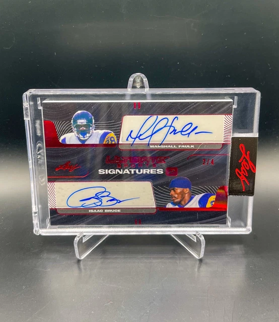 MARSHALL FAULK/ISAAC BRUCE 2021 Foglia Doppia Auto/4 Arieti Sigillati ...
