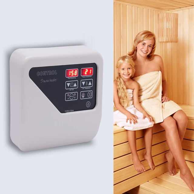 SAUNASTEUERUNG SAUNA EXTERNAL Controller Steuergerät 3-9KW 2 Modes ...