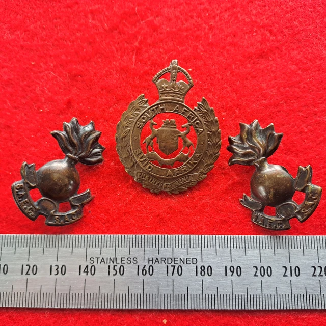 WW2 SOUTH AFRICAN Engineers Corps Cap & Matching Collar Badges Nice ...
