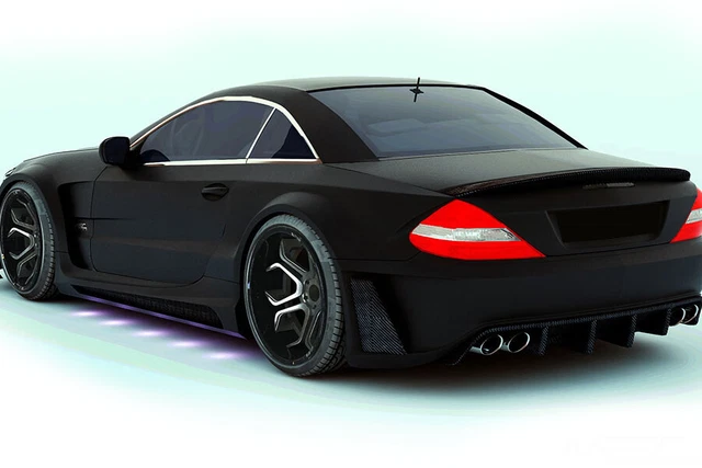 FITS MERCEDES SL R230 REAR SPOILER REAR WING SPOILER wing lip becquet ...