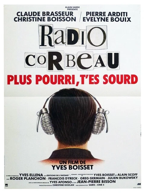 AFFICHE PLIÉE 40X60CM RADIO CORBEAU (1989) Yves Boisset, Claude ...
