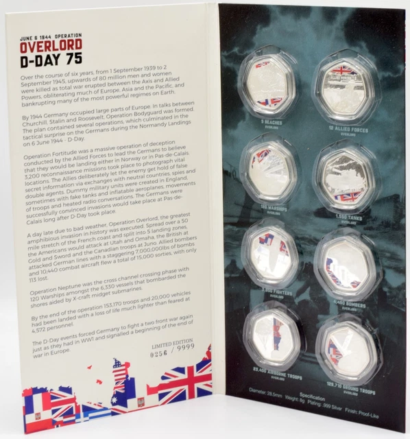 PROOF LIKE 50P Type Medallions D-day Operation Overlord 75th ...
