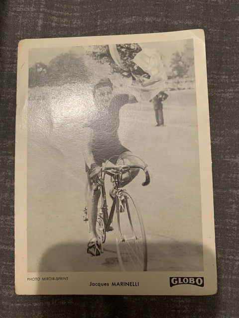 CYCLISME GLOBO CARTE Souple Photo Miroir Sprint Jacques MARINELLI Année ...