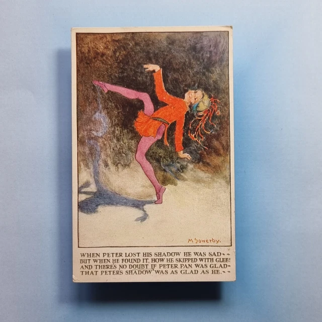 PETER PAN POSTCARD C1920 Shadow Fantasy Millicent Sowerby Artist Signed ...