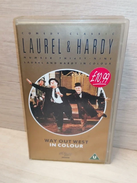 2 LAUREL AND hardy vhs video way out west in colour & best of £7.99 ...