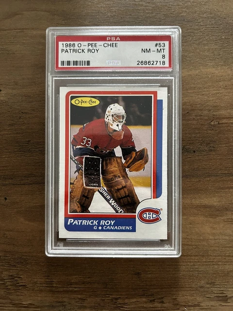 1986-87 O-PEE-CHEE OPC Patrick Roy Rookie Card #53 PSA 8 $599.00 ...