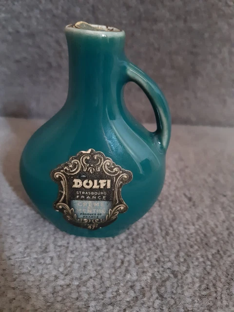VINTAGE EMPTY DOLFI Creme De Menthe Ceramic Spirit Jug in Green £6.75 ...
