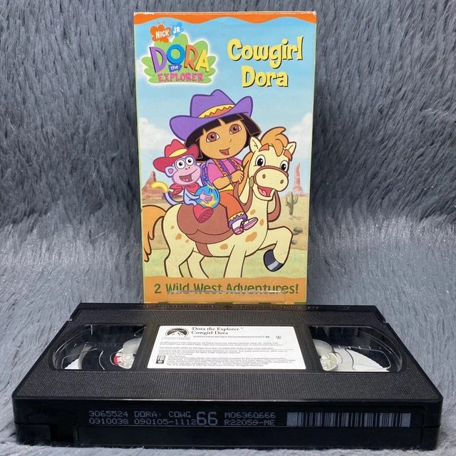 Nick Jr Dora The Explorer Cowgirl Dora Vhs Video Tape 2 Wild West