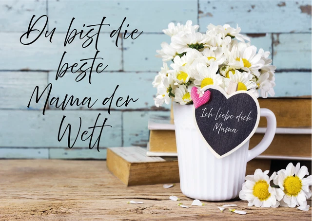 POST KARTE GRUSS zum Muttertag Karten mit Spruch Geschenk für beste ...