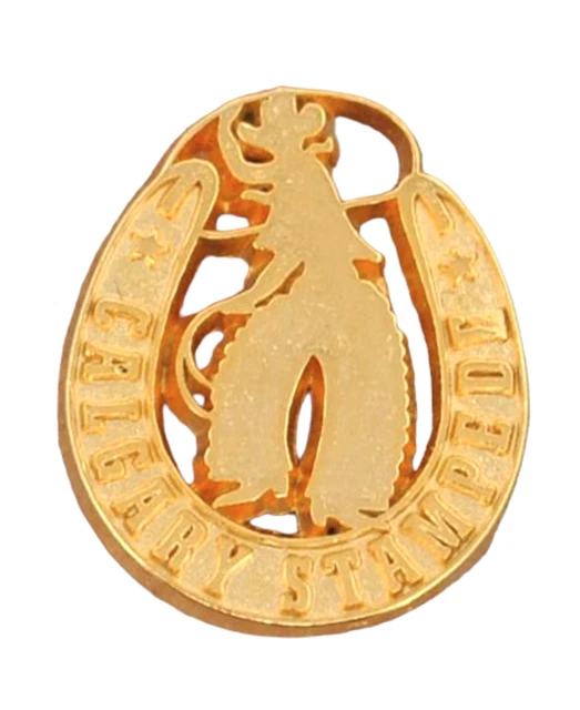 CALGARY STAMPEDE GOLD Tone Rodeo Cowboy Pin $8.98 - PicClick