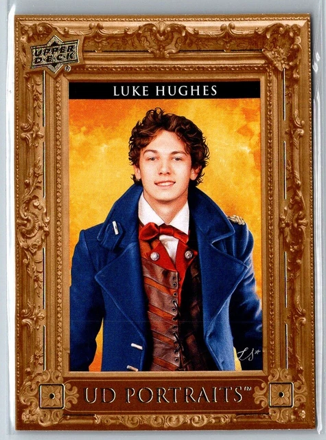 2023-24 UPPER DECK UD Portraits Luke Hughes New Jersey Devils #P57 EUR ...