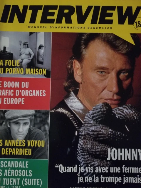 MAGAZINE INTERVIEW N°3 - 1992 - JOHNNY HALLYDAY - GERARD DEPARDIEU ...