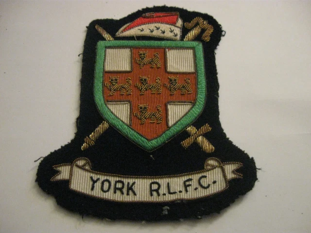 RARE OLD YORK Rugby League Football Club (2) Wire Blazer Badge £20.00 ...