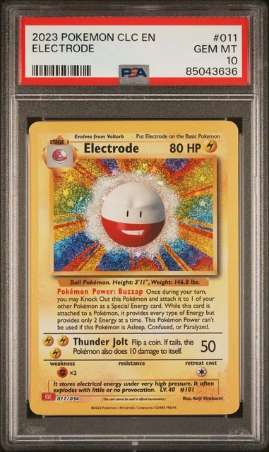 POKÉMON~ELECTRODE~011/034~CLASSIC~CLC~ENG~PSA 10 EUR 1,00 - PicClick IT