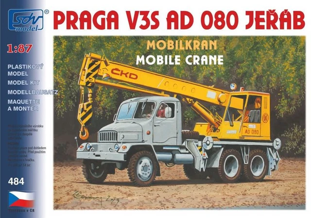 PRAGA V3S KRAN AD-080, VEB, Plastikbausatz 1/87, H0, SDV 484 EUR 31,50 ...
