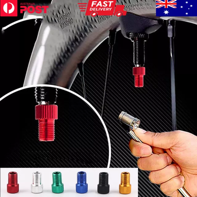 BICYCLE PRESTA TO Schrader Valve Pump Adaptor Converter Bike Tyre ...