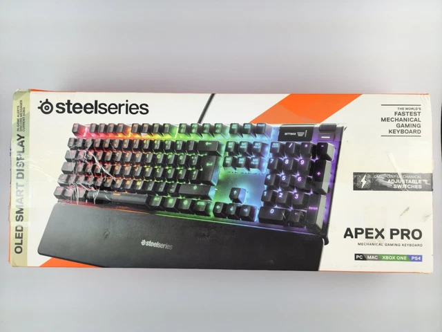 STEELSERIES APEX PRO RGB Aluminium Mechanical Gaming Keyboard Backlit £ ...