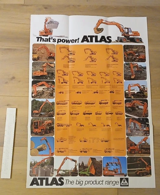 POSTER ATLAS BAUFAHRZEUGE Großformat 1980er Jahre EUR 9,99 - PicClick DE