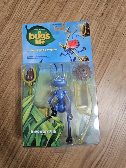 DISNEY PIXAR A Bug's Life Inventor Flik w/ Catapult Mattel Action ...