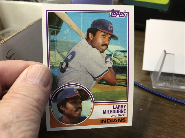 1983 TOPPS BASEBALL Trading Card Cleveland Indians #91 Larry Milbourne ...