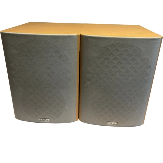 DENON MISSION SCM51 Bookshelf Speakers 2-Way Reflex 6 Ohms Wood Design ...