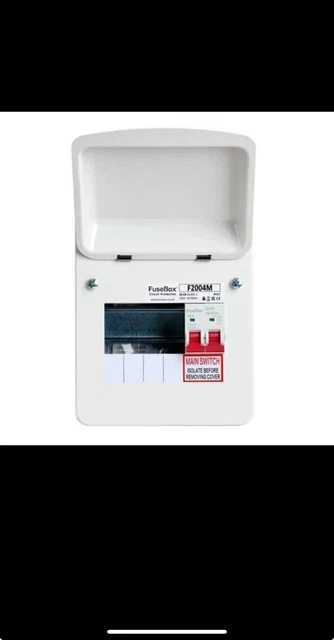 FUSEBOX 4 WAY Main Switch RCBO Consumer Unit £37.12 - PicClick UK