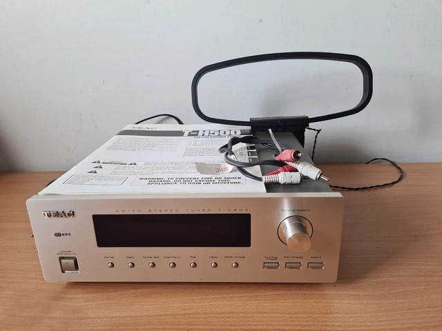 TEAC T-H500 AM-FM Sintonizzatore radio stereo e Hi-Fi manuale funzionante separatamente EUR 29 ...