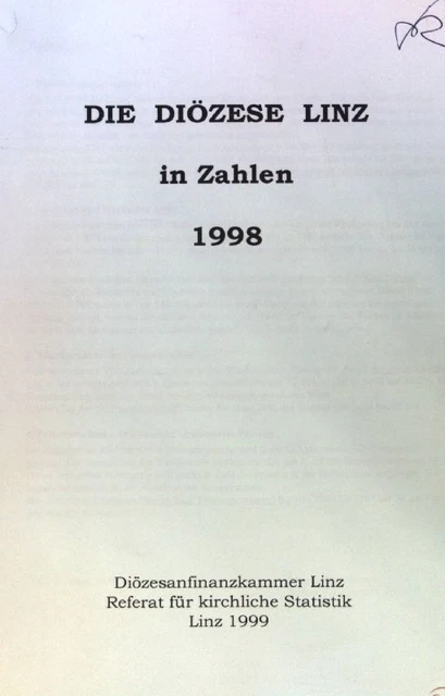 DIE DIÖZESE LINZ in Zahlen 1998; EUR 6,75 - PicClick FR
