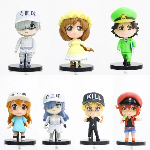 CELLS AT WORK! Anime Figure Red Blood Cell Platelet Leukocyte PVC Toys ...