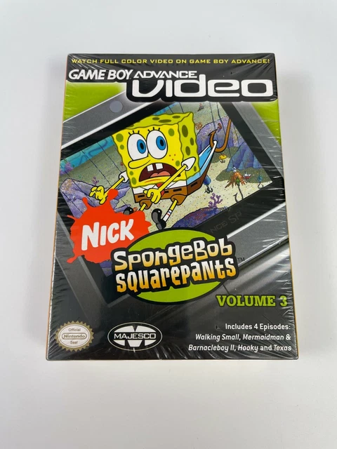 GBA VIDEO SPONGEBOB Squarepants Vol.3, Brand New & Factory Sealed, Uber ...