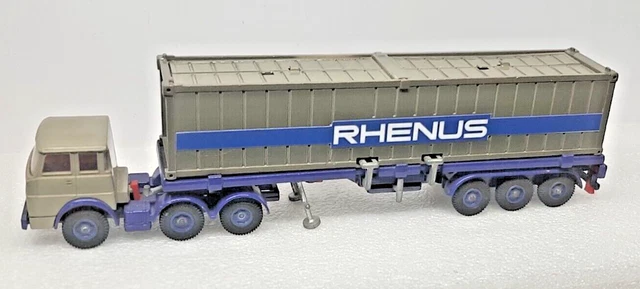 SIKU V 288 Hanomag Henschel mit Container-Auflieger RHENUS Container ...