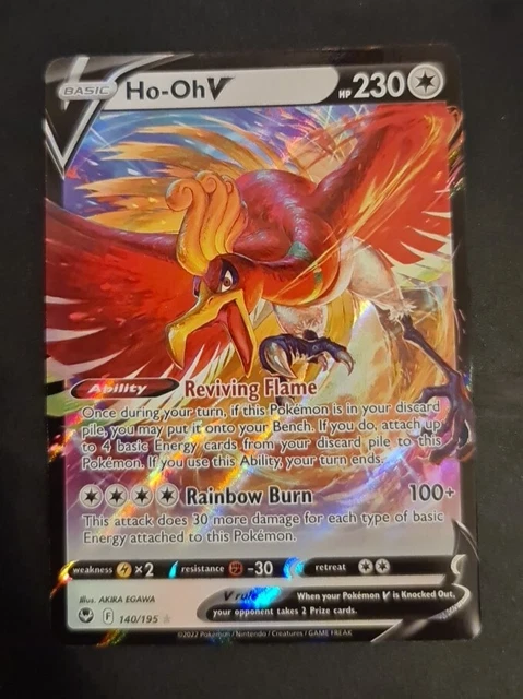 POKÉMON TCG HO-OH V Silver Tempest 140/195 Holo Ultra Rare £3.00 - PicClick UK