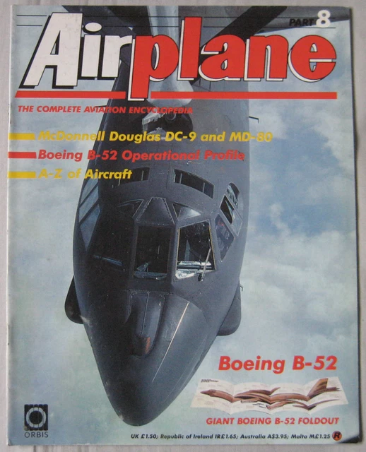 AIRPLANE ISSUE 8 Boeing B-52 cutaway & poster, McDonnell Douglas DC-9 ...