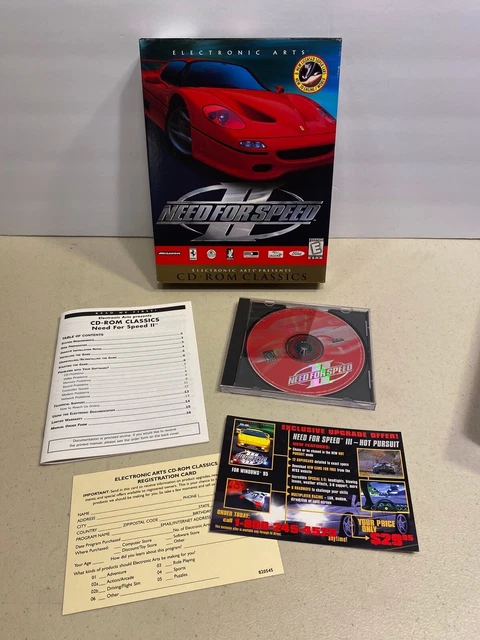 NEED FOR SPEED II Game PC Big Box Complete Electronic Arts EA 1997 CD ...