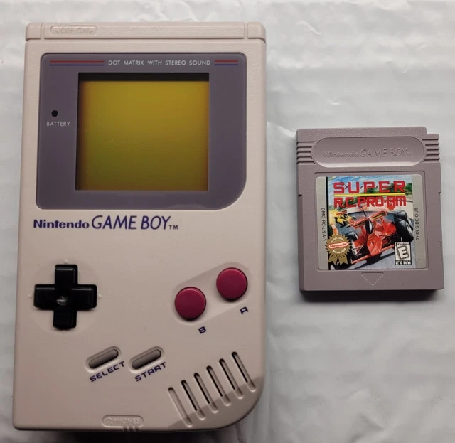 ORIGINAL NINTENDO GAMEBOY DMG-01 Console w/ Super RC - Cleaned & Tested ...