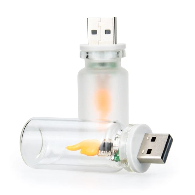USB LED FLAME Type Night Light Bulb Car Interior Decoration Light Enduring £8.02 - PicClick UK