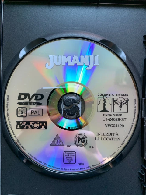 JUMANJI DVD 1995 Original Famille Film Classique Avec Robin Williams ...