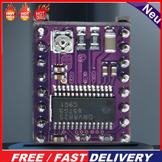 A4988 DRV8825 STEPPER Motor Driver Control Board with Heat Sink for 3D ...