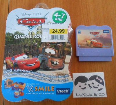 JEU V.SMILE / VSMILE VTECH DISNEY PIXAR CARS QUATRE ROUES (4 - 7 ans ...