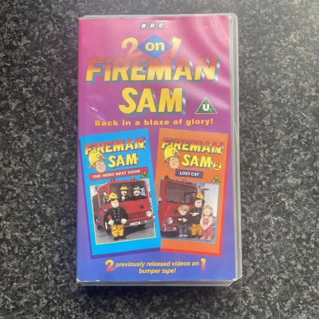 2 ON 1 Fireman Sam Back in a Blaze of Glory - BBC VHS Video 1996 £10.49 ...