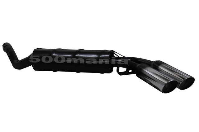 MARMITTA SPORTIVA PER FIAT 127 e SEAT 127 FURA - DOPPIO SCARICO CROMATO ...