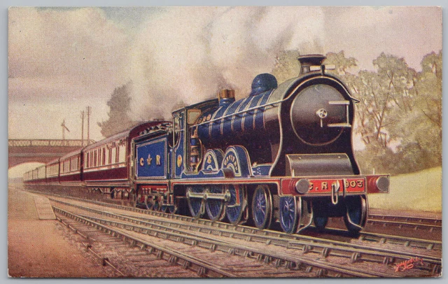 CALEDONIAN RAILWAY GLASGOW to Euston Express Engine 'Cardean' Postcard ...