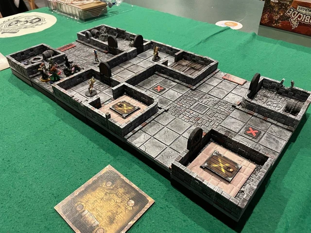 MODULAR D&D, ZOMBICIDE, Massive Darkness 3d Printed Map Dungeon Tiles ...