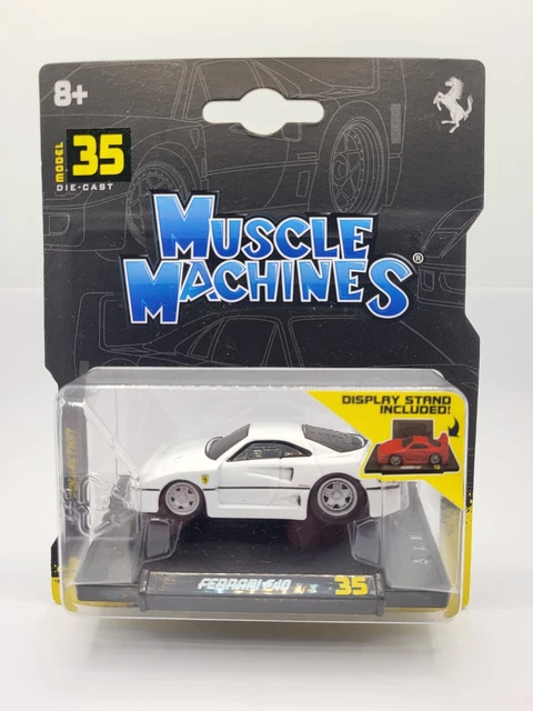 MAISTO MUSCLE MACHINES Ferrari F40 / White colour / Scale 1:64 / NEW ...