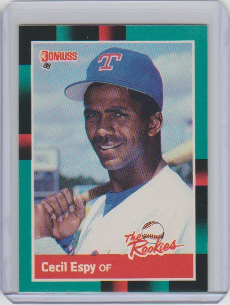 1988 DONRUSS THE Rookies Rookie Card #9 Cecil Espy Texas Rangers EUR 2 ...