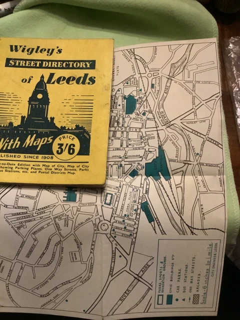 LEEDS SATNAV MANUAL map maps Grandad dad birthday present gift good old ...