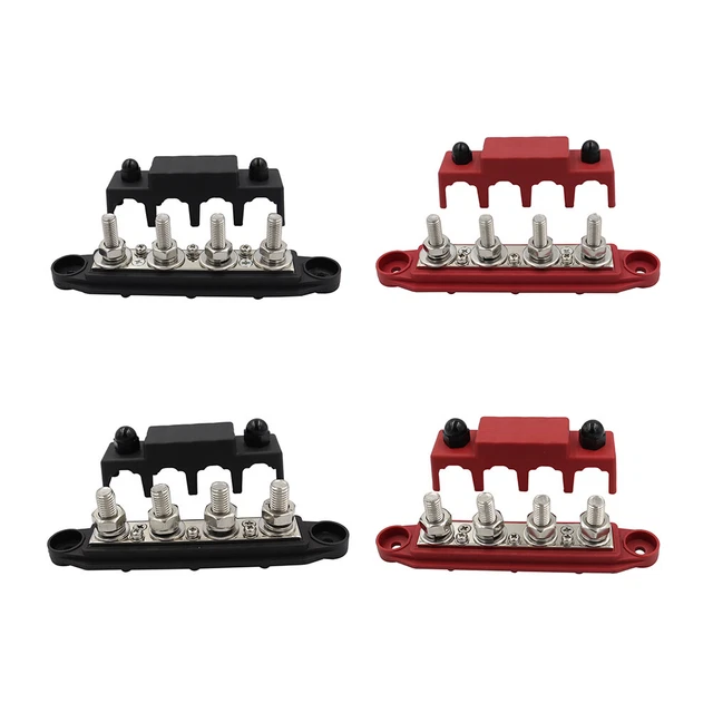 4 POST POWER Distribution Block Terminal Screw Bus Bar High Current Wiring Stud EUR 10,19 ...