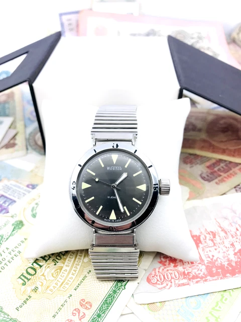 RARE VOSTOK AMPHIBIA Eared 200 Vostok URSS Ministerial Diver Amphibian Service🛠 EUR 418,66 ...