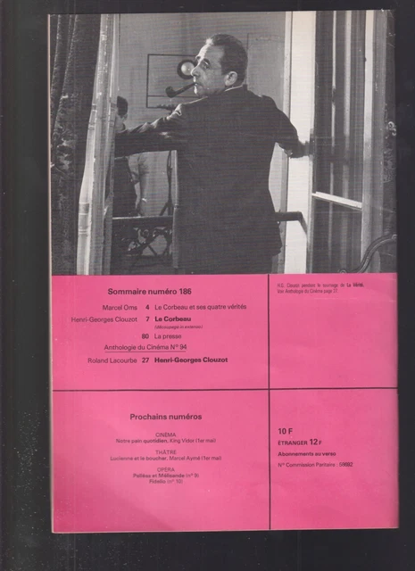 L'AVANT SCENE CINEMA N°186 Le Corbeau / Henri-Georges Clouzot EUR 10,00 ...