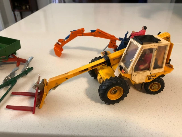 5 BRITAINS LTD JCB LOADALL 520-4 Digger Truck Toy Model 1984 Farmyard ...